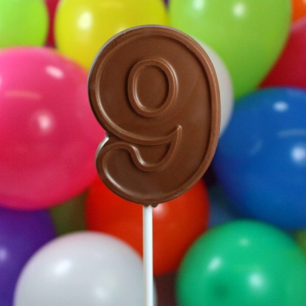 Number 6 Six Chocolate Lollipops - Maple Molly's