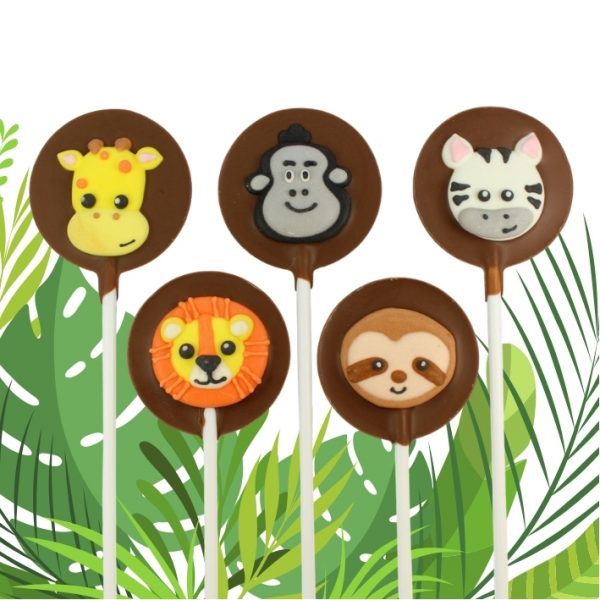Jungle Animal Chocolate Lollipops - Maple Molly's